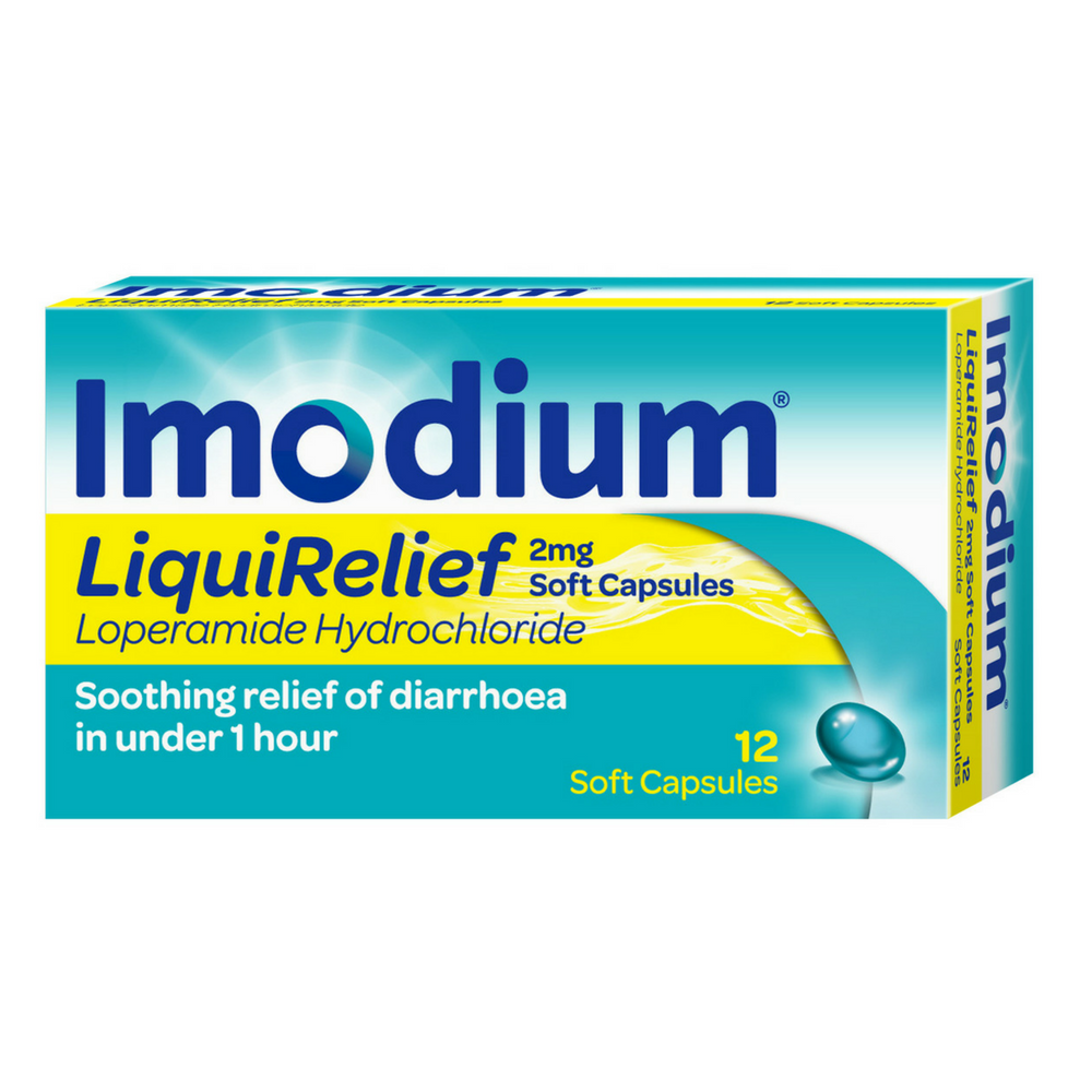 Imodium Liquirelief Capsules 12 Pack - Stomach & B