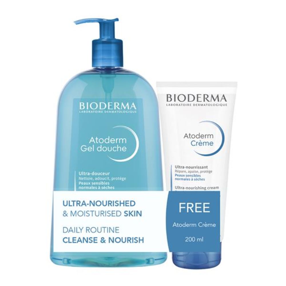 Bioderma Atoderm Shower Gel 1L + Creme 200ml